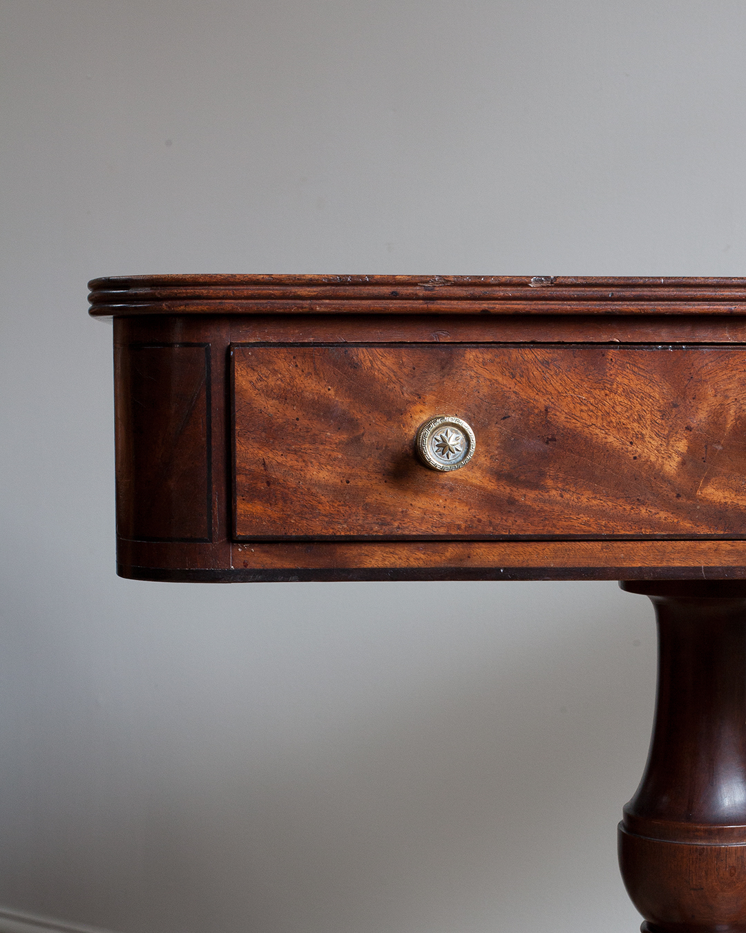 Antique Pedestal Writing Table : Tripod Tables - Antique Occasional ...
