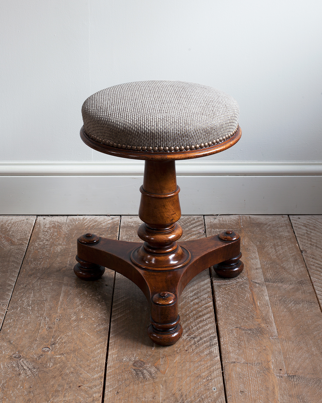 Antique Piano Stool, height adjustable stool, round stool, vintage ...